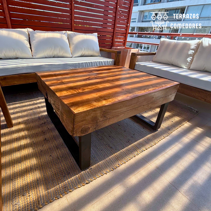 Mesa de centro durmientes de Roble – Terrazas&Comedores
