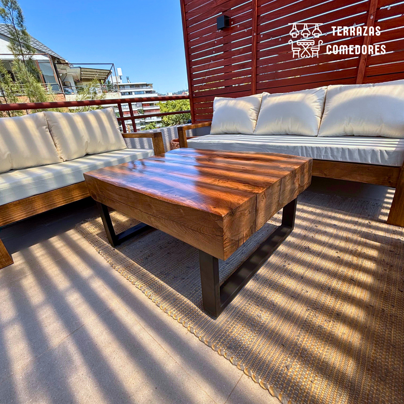 Mesa de centro durmientes de Roble – Terrazas&Comedores
